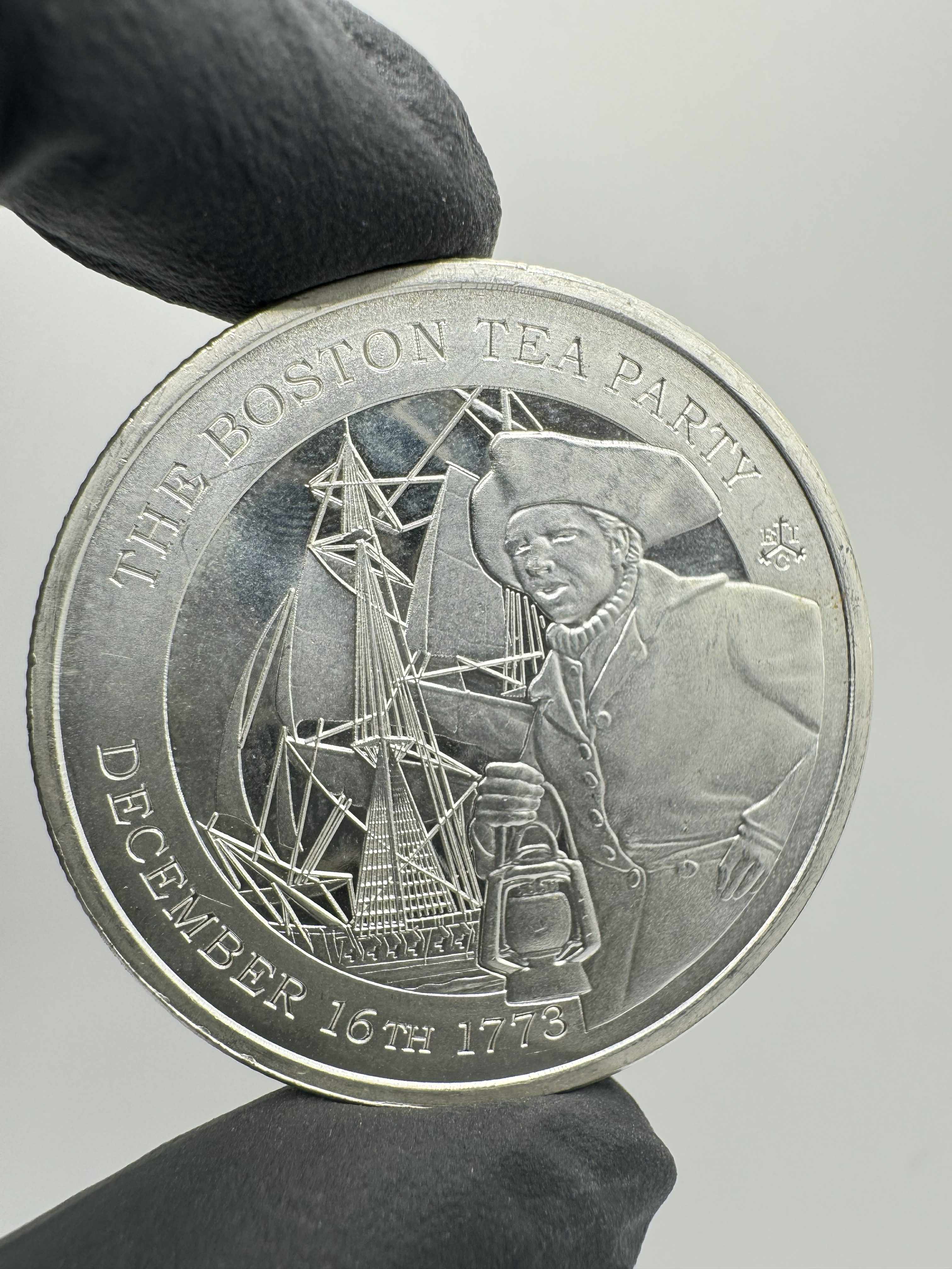 Pre-owned Silver 1oz The Boston Tea Party Coin - Own4Less